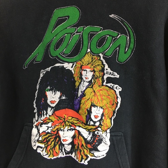 Poison | Shirts & Tops | Vintage Poison Band Sweater | Poshmark